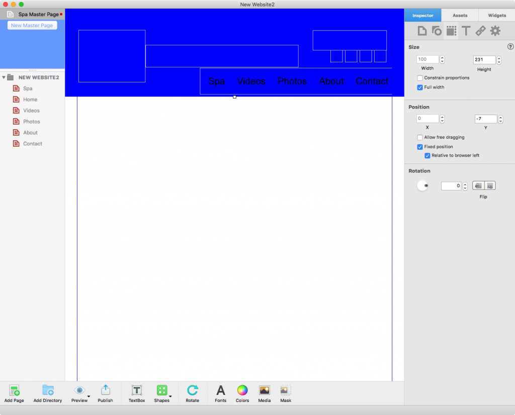 How to Make Fixed Headers in EverWeb - Website Building for Mac OS X | EverWeb Website Builder