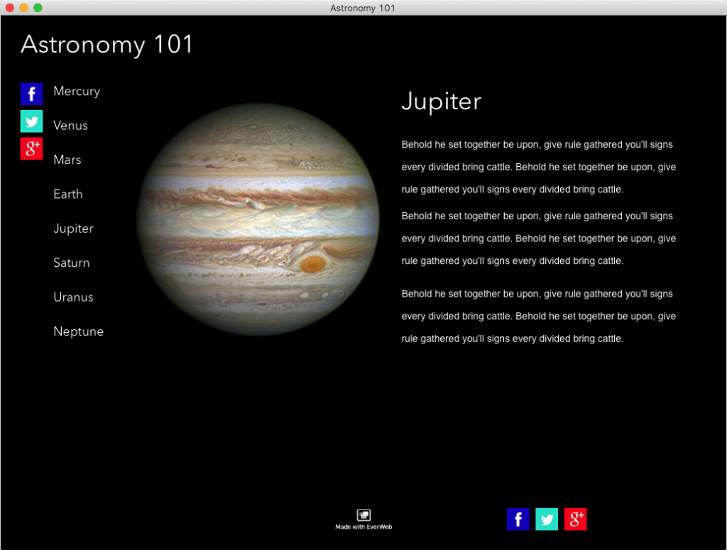 Everwebs Navigation Menu Widget Part I Adding A Menu Website Building For Mac Os X Everweb