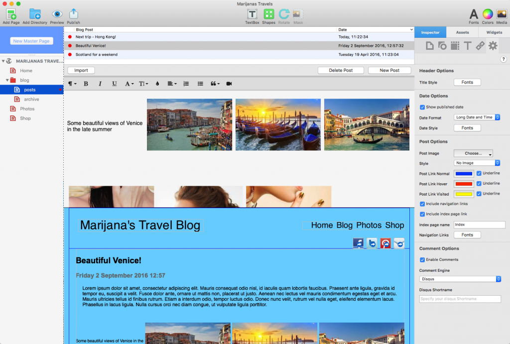 Working with Images in Blog Posts - Website Building for Mac OS X | EverWeb Website Builder
