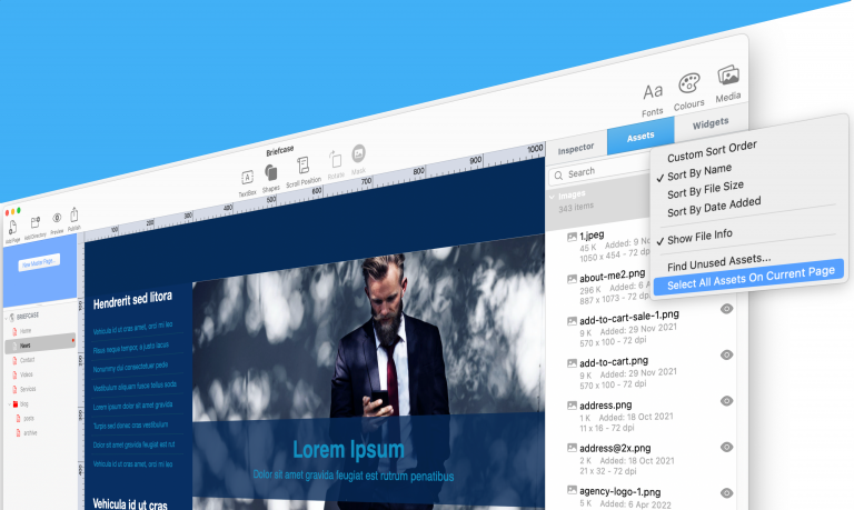 Organizing Page Assets In To Folders in EverWeb - Website Building for Mac OS X | EverWeb ...